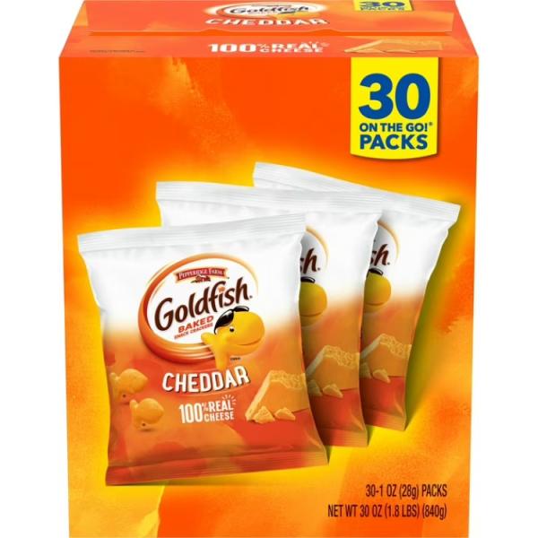 ゴールドフィッシュ チェダークラッカーは、100％リアルチェダーチーズを使用して焼き上げた、サクサク食感が楽しめるスナックです。 人工香料や保存料を使用せず、素材に配慮して作られているため、家族みんなで取り入れやすいおやつです。 揚げずに焼...