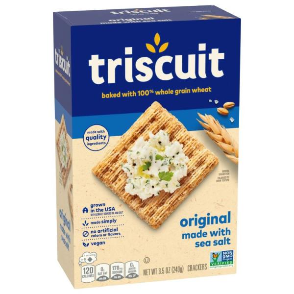 トリスケット オリジナル 全粒粉クラッカーです。内容量は約241gで、パッケージデザインは変更される場合があります。 100％全粒粉小麦を使用し、植物油と海塩を合わせたシンプルで香ばしい味わいが特長です。焼き上げタイプで、サクッとした食感を...