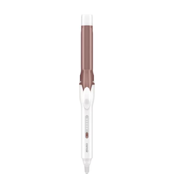 約25mmバレルで定番のカールやナチュラルなウェーブスタイルが楽しめるカーリングアイロンです。ダブルセラミックコーティングにより、熱を均一に伝えやすく、なめらかな仕上がりを演出します。5段階の温度設定（最大約400°F）に対応し、髪質やスタ...