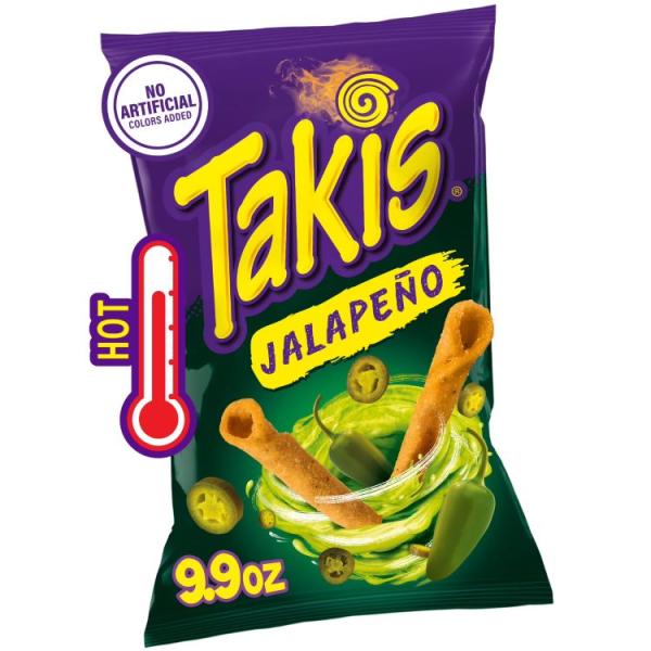 タキス ロールコーントルティーヤチップス ハラペーニョ。 くるっと巻かれた独特の形状とサクサクとした食感が特長のコーントルティーヤチップスです。 ハラペーニョの風味をベースにしたスパイシーな味わいが楽しめます。 シェアしやすいサイズで、パー...