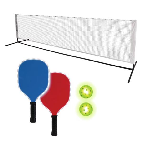 MinnARK Sports LED ピックルボール ポータブルセット 光るネット・パドル・ボール付き ユニセックス マルチパック