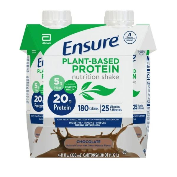 エンシュア プラントベース プロテイン シェイクは、植物由来原料にこだわった栄養補助飲料です。1本あたり植物性プロテイン20gを含み、毎日の食事や間食、外出先での栄養補給にも取り入れやすい設計となっています。食物繊維は5g配合されており、日...