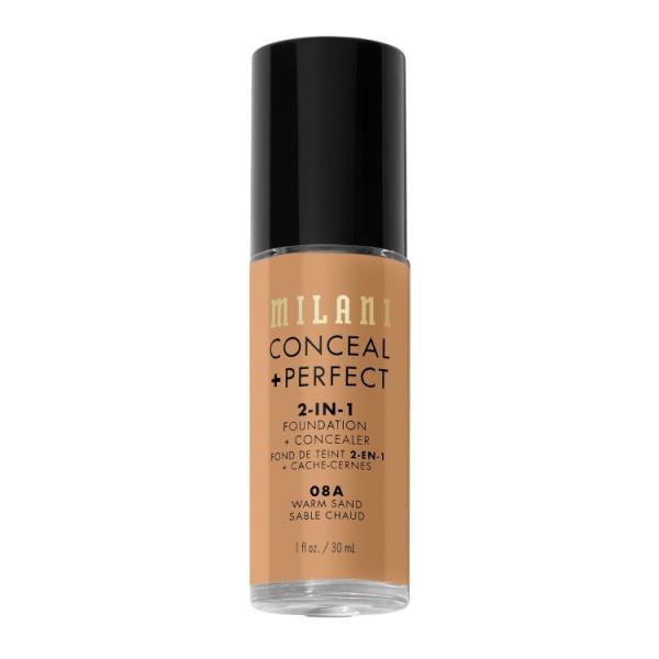 Multi-tasking 2-in-1 foundation + concealer Medium-to-full coverage Natural matte finish Longwear, oil-free formula Wate...