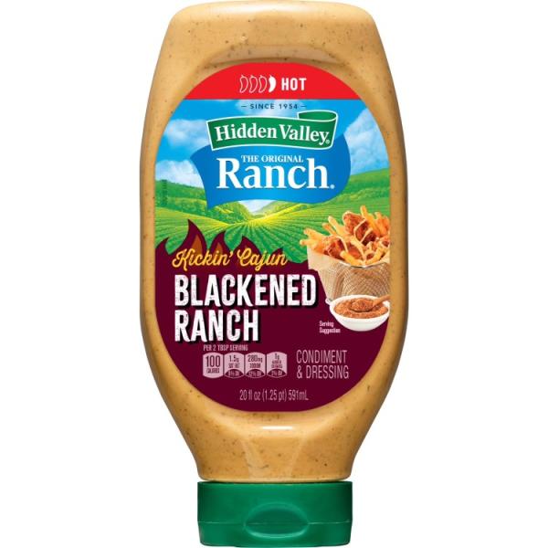 ヒドゥンバレー キッキンケイジャン ブラックンドランチ ドレッシングは、クリーミーなバターミルクランチに、ケイジャン風のスパイシーなブラックンドシーズニングを合わせたドレッシング＆ディップソースです。 ランチシーズニングのまろやかなコクに、...