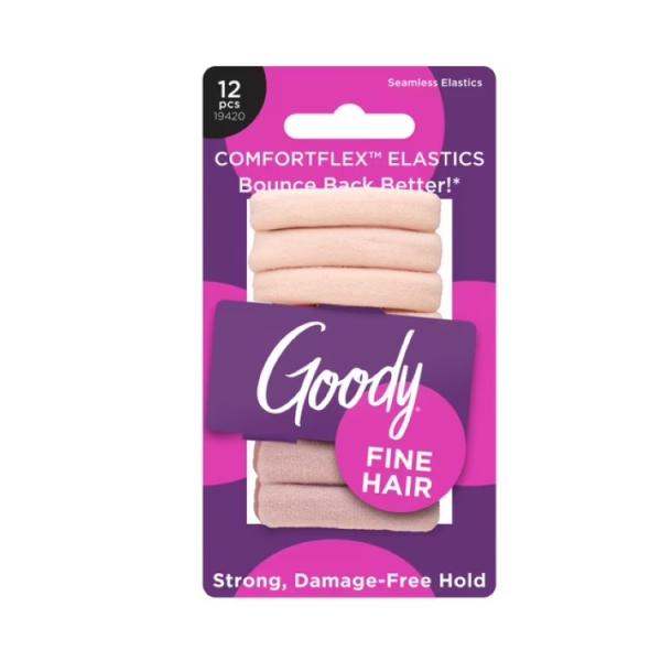 毎日のヘアアレンジに便利な、グッディのコンフォートフレックス シームレスヘアゴム12本セットです。やわらかな素材と柔軟な設計で、髪にフィットしやすく快適な付け心地が特長です。継ぎ目のないシームレス仕様で髪をまとめやすく、ポニーテールやまとめ...