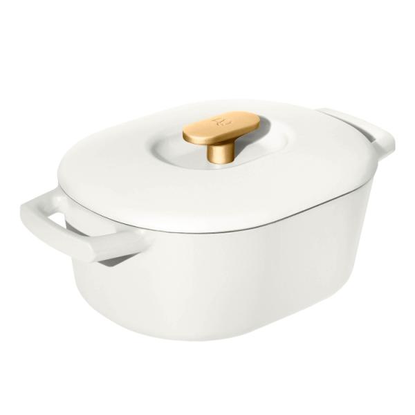 ・容量6qt（約5.7L）の鋳鉄製オーバル型ダッチオーブン・耐久性の高い鋳鉄製で熱を保持し、うるおいを閉じ込める・エナメルコーティングで食材がこびりつきにくい・シーズニング不要ですぐに使える・オーブン使用可（最高約260℃まで）・ローストや...