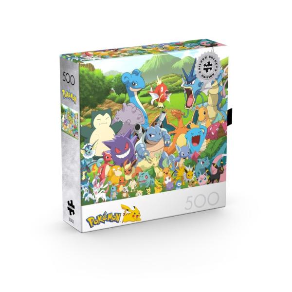 Buffalo Games Silver Select Pokemon's Favorite Groupは、大人向けの500ピースインターロッキングジグソーパズルです。14歳以上におすすめで、完成サイズは約54.0×38.1cm。組み立ての...