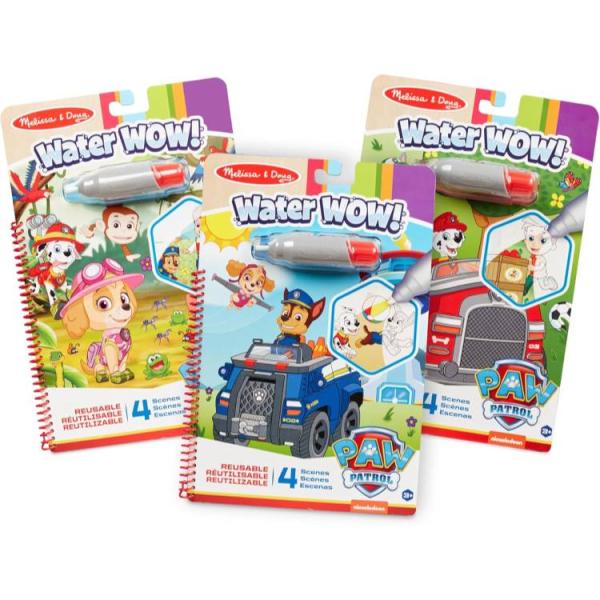 水を入れた専用ペンで塗るだけで、色や模様、楽しいイラストが現れる「Water WOW!」シリーズのパウ・パトロール水ぬりえブック3冊セットです。インクや絵の具を使わないため、手や周囲を汚しにくく、気軽に遊べます。各ブックには繰り返し使える4...