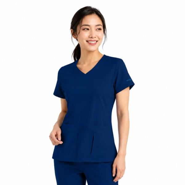 Grey's Anatomy by BarcoのCora 4ポケットトップは、やわらかな肌ざわりと動きやすさを兼ね備えたレディース用スクラブトップです。吸湿性に優れた素材が汗によるムレを軽減し、忙しいシーンでも快適な着心地をキープ。スポーツ...