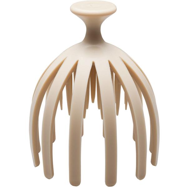 アカイシ AKAISHI ツボスパヘッド ベージュ お風呂グッズ アタマ 頭部マッサージ リラックス マッサージグッズ ツボ押し 頭皮 ヘッドマッサージ 健康グッズ 美容 ボディケア  HB104BG　外側の突起が頭皮をソフトに刺激した後に...