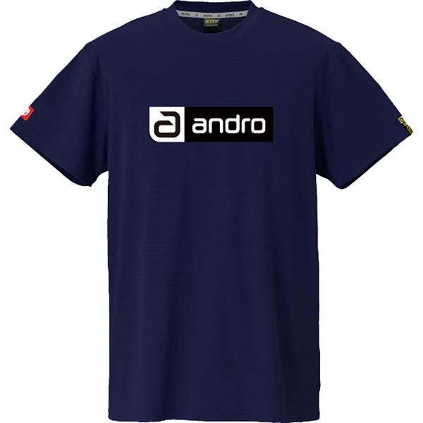 アンドロ andro アンドロ ナパ T シャツ デオ CB ネイビー×ホワイト  300023062　卓球　さらなる快適さを追求した生地に消臭抗菌機能をプラスした高機能ユニ T 。  爆買
