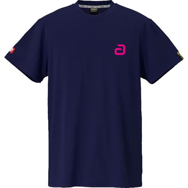 アンドロ andro アンドロ ナパTシャツ デオ アルファ NAPA T-SHIRT DEO ALPHA ユニセックス ネイビー×ピンク トップス 消臭抗菌 JTTA公認 試合 練習  300023068　卓球　さらなる快適さを追求した生...