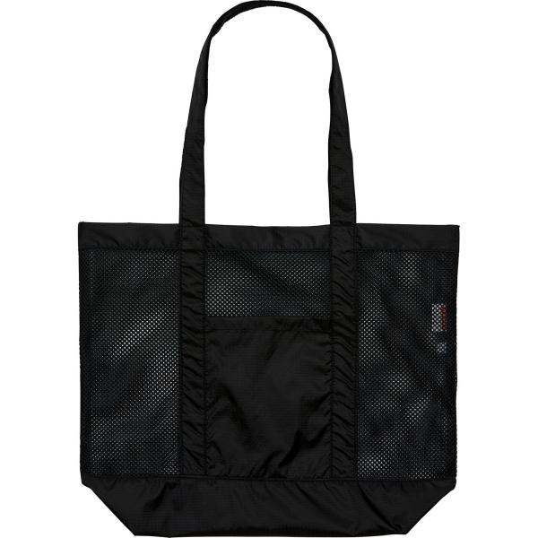 ユナイテッドアスレ UnitedAthle ライトナイロン リップストップ メッシュ トートバッグ  141801　毎日の[ちょっとそこまで]が楽しくなるこなれたシアー感が特長のメッシュトート。リップストップ生地と、メッシュの組み合わせ、肩...