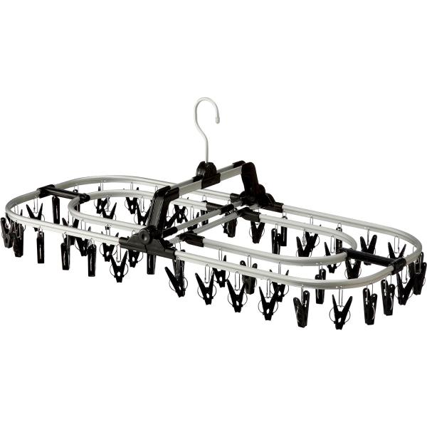 コグレ Kogure アルミジャンボ角ハンガー52 ブラック 洗濯もの干し 洗濯ばさみ 丈夫 自立フック かけやすい 絡みにくい 折りたたみ 収納 洗濯 ランドリー 日常 生活  663218　アウトドア　アルミ製のフックは回転するので収納...