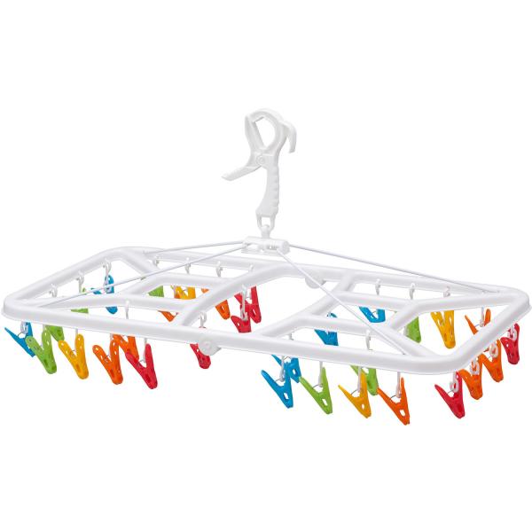 コグレ Kogure KCランドリーハンガー32 ピンチハンガー ピンチ32個 洗濯 物干し 日用品 オフィス 施設 病院 美容室 理容院 ヘアサロン 学校 部活 クラブ活動 合宿  668916　アウトドア　ベランダの限られたスペースでも...