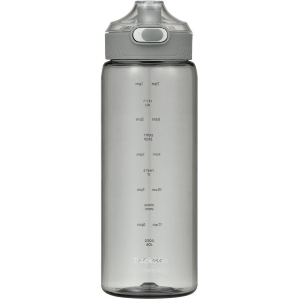 サンテコ SANTECO TRACK&amp;GOウォーターボトル グレー 水筒 1L 超軽量 目盛 タイムマーカー ワンタッチ開閉 広口 持ち手リング 水分補給 登山 レジャー キャンプ  868781　アウトドア　飲むタイミングが分かる...