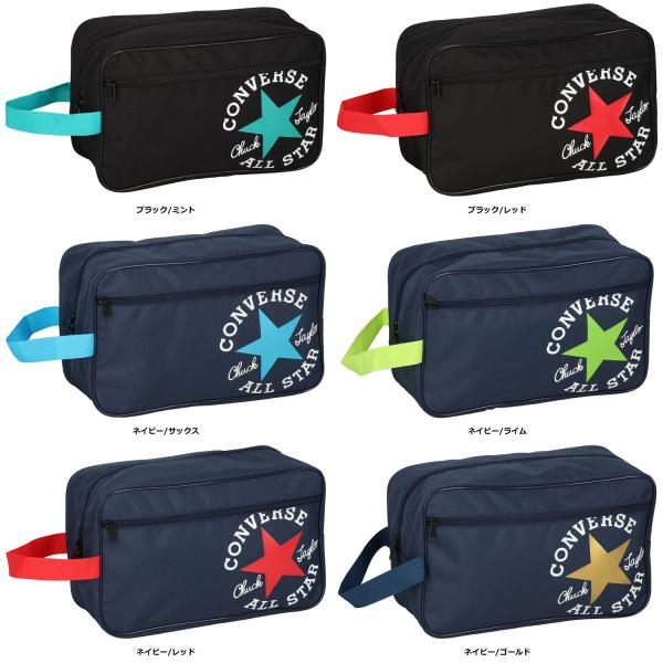 コンバース CONVERSE シューズケース メンズ レディース ミニバス 靴入れ シューズ入れ 靴 収納 バッシュ ケース ポーチ 小物入れ 撥水 部活 学校 体育 ジム トレーニング  C2257097　CONVERSEのシューズケース...