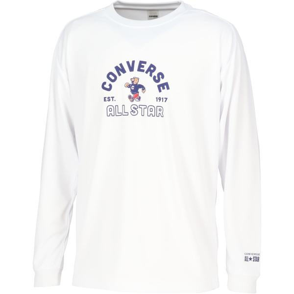 コンバース CONVERSE プリントロングスリーブシャツ  CB252359L　バスケット　コンバースベアのグラフィックロン T 。柔らかな肌触りに吸汗速乾を兼ね揃えたスポーツ向けアイテム。