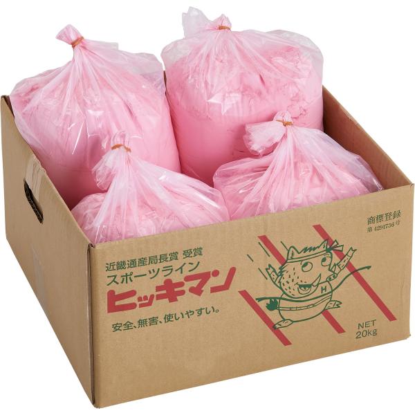 ダンノ DANNO ヒッキマンピンク  5KG × 4 袋   D1080P　消石灰 ・ 建材用炭酸カルシウムではなく、食品等で使用される炭酸カルシウムを中心に構成。天然芝にも優しく、エコを求める状況にふさわしいライン引き用パウダー。   爆買