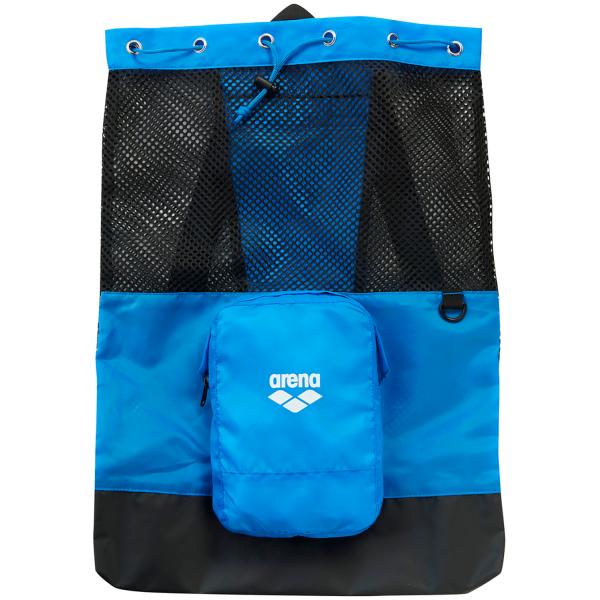 アリーナ arena メッシュバックパック  AS4FBP15U　スイミング　トレーニングツールやジャージなどを運ぶのに適したメッシュ素材のバックパック。ビート板やフィンなどの練習グッズはもちろん、試合会場での移動にも適しています。前面には...