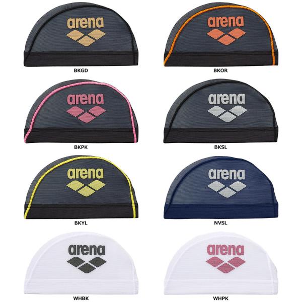 アリーナ arena メッシュキャップ メンズ レディース 水泳帽 スイムキャップ アリーナロゴ 水泳用品 競泳 プール 水泳教室 フィットネス 体育 水抜け 練習 水中ウォーキング  AS5SSC41U　スイミング　アリーナロゴを大胆にプ...