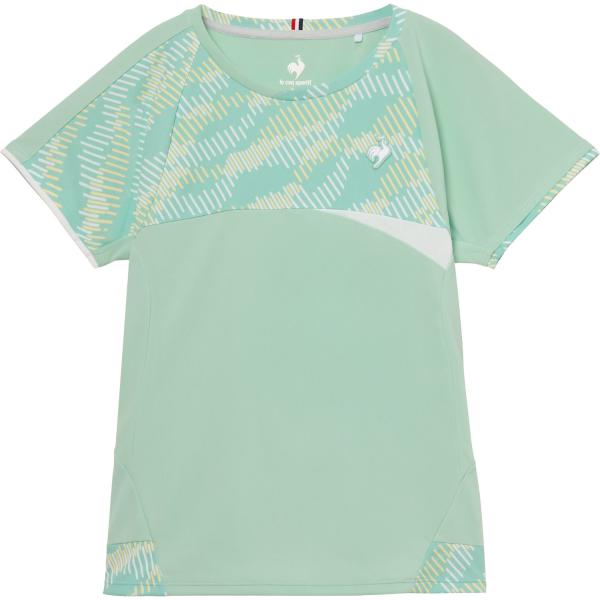 ルコックスポルティフ le coq sportif AILE FORME ゲームシャツ  LN6SHT11L　テニス　AILE FORME パターンを特徴としており、ギアとしてのアパレルを目指したアイテム。テニスをされる方の優雅な動きに寄り...