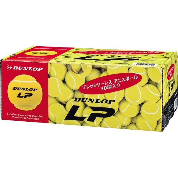 ダンロップ DUNLOP ダンロップ LP  プレッシャーレス テニスボール   DLP30BOX　テニス　プレッシャーレスボール特有の重さを軽減。優れた耐久性を実現したプラクティスボール。  爆買