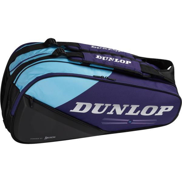 ダンロップ DUNLOP ラケットバッグ テニスラケット8本収納可 かばん シューズポケット付き 試合 大会 練習 部活 クラブ活動 サークル 移動 持ち運び 荷物入れ 筋トレ  DTC2681　テニス　センターポケットに折りたたみ式の仕切...