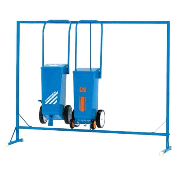 エバニュー Evernew 【メーカー直送品】 ライン引ラック5 体育 授業 体育授業 体つくり 部活 運動 ライン引  EKA032　当社金属製2輪ライン引5台まで積載可能。片面5台掛けのラック。  爆買