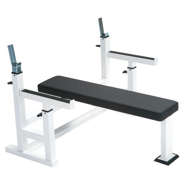 エバニュー EVERNEW 【メーカー直送品】 ワイドベンチ補助スタンド付 ベンチプレス台 トレーニング 筋トレ 体力づくり 筋力アップ 筋肉 ジム パンプアップ ボディメイク  ETB698　シャフトは190cm以上をご使用ください。  爆買