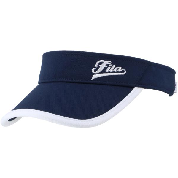 フィラ FILA サンバイザー  CZ6XGW005　テニス　定番のサンバイザー。筆記体の FILA ロゴがポイントです。