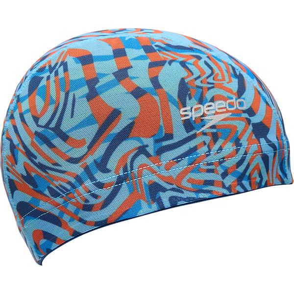 スピード Speedo MAZES MESH CAP SE12554　スイミング　トレーニングに重宝する SPEEDO の定番メッシュキャップです。頭フィットしやすいしっかりとした生地感。迷路をイメージした絶妙な色彩のグラフィック柄。スイム...