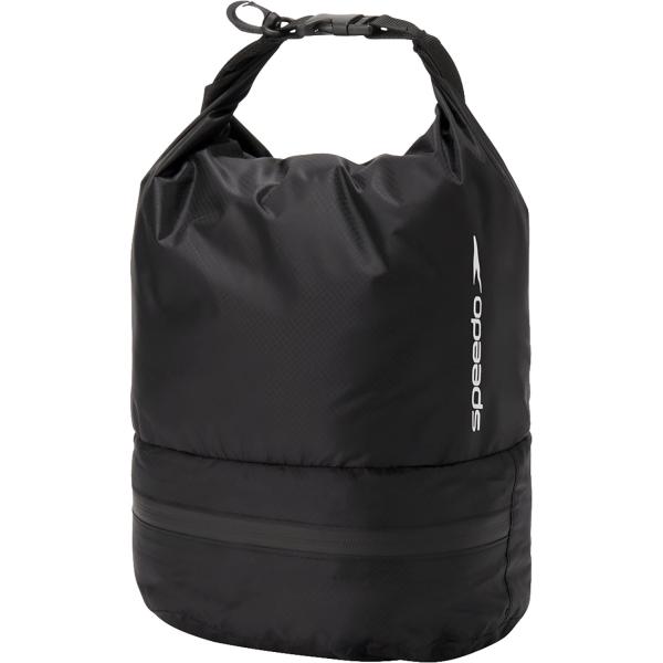 スピード Speedo 2WAY ROLL TOP SE22652　スイミング　上下で収納を分けられる設計により、濡れたものと濡らしたくないものを分別して整理できる便利なバッグ。はっ水加工と止水シームテープを施し、底面には独立した収納スペー...