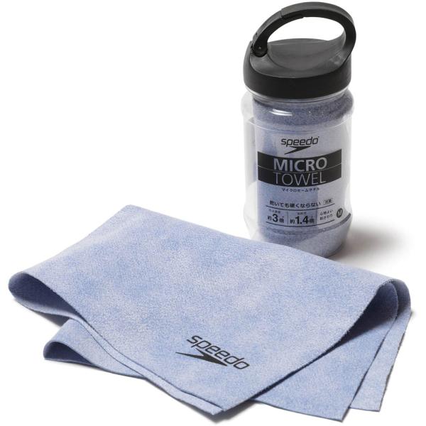 スピード Speedo マイクロセームタオル L ユニセックス 68×43cm Micro 水泳 スイムグッズ 吸水性 速乾性 手ぬぐい プール チーム フィットネス ジム 水泳教室  SE62002 BL　スイミング　従来品に比べて、吸水...