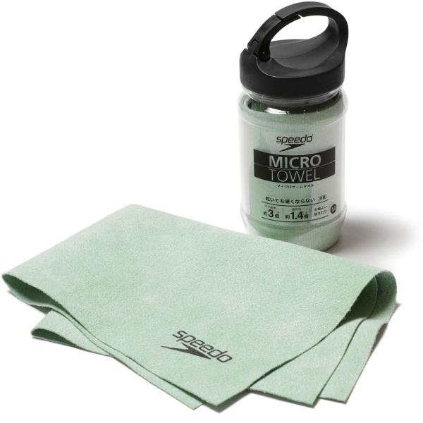 スピード Speedo マイクロセームタオル M ユニセックス 43×32cm Micro 水泳 スイムグッズ 吸水性 速乾性 手ぬぐい プール チーム フィットネス ジム 水泳教室  SE62003 GR　スイミング　従来品に比べて、吸水...
