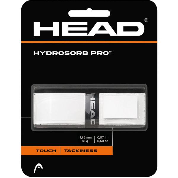 ヘッド HEAD HYDROSORB PRO グリップ 元巻き 1.75mm厚 部活 クラブ活動 サークル  285303 WH　テニス　HEADのツアー系ラケットに使用されている元巻きグリップ。1.75mm厚でしっくりとしたグリップとタッ...