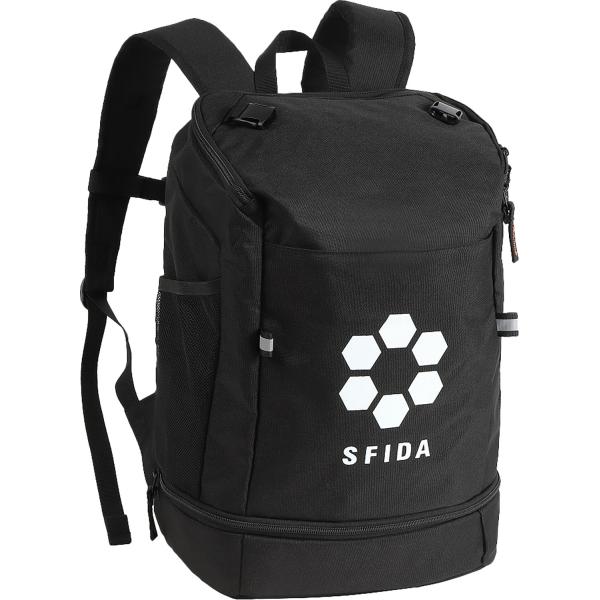 スフィーダ sfida フットボールバックパック JR SH25B12JR　フットサル　耐久性・保形性の高い 600D ポリエステルオックス使用。ライニングにはポップなカラーライニング素材を使用し、奥深いスペースでも中身の視認性を高めます。...