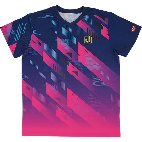 ジュウイック JUIC 卓球 ゲームシャツ 男女兼用 Galaxy-J  5659 NP　卓球　銀河をイメージしたゲームシャツ。ロゴカラーはゴールド。  爆買