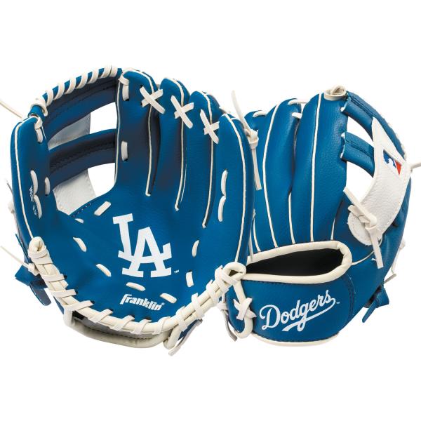 フランクリン Franklin MLB チーム 9.5 インチグローブ ドジャース  76099F19K6　ベースボール入門用グローブ。すぐに遊べるボール付き。