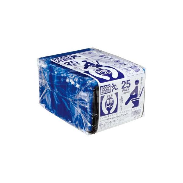ロゴス LOGOS LLLパームトイレ 25pack 携帯トイレ エマージェンシー 緊急 災害 防災 登山 簡易トイレ 台風対策  82100409　アウトドア　手のひらサイズの水不要携帯トイレ。