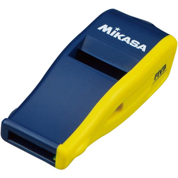ミカサ MIKASA ビートマスター ネイビー/黄 学校 体育 授業 クラブ 部活 ホイッスル 笛 フエ 審判 試合 練習  BEATNBY　ホイッスル(コルクなしタイプ)。大音響且つ明瞭な音が特長。バレーボールを主とした競技に最適。  爆買