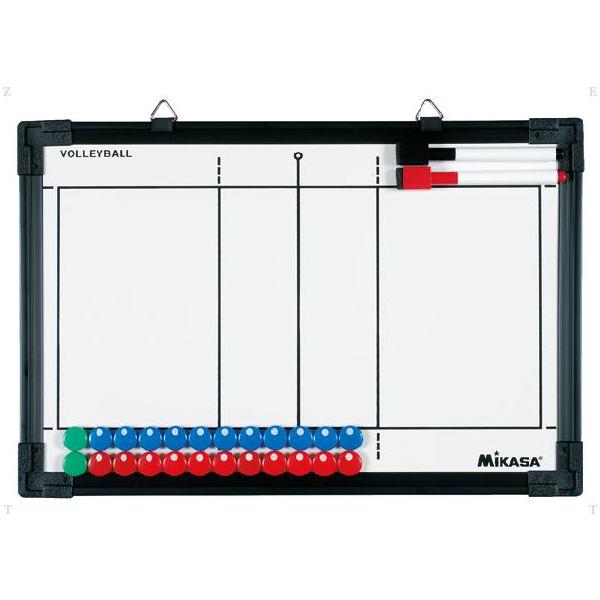 ミカサ MIKASA バレーボール作戦盤 ブラック メンズ レディース フルコート ハーフコート 両面 作戦ボード 部活 クラブ 試合 ホワイトボード 収納ケース付き マグネット  SBV　バレーボール 　表面はフルコート、裏面はハーフコー...
