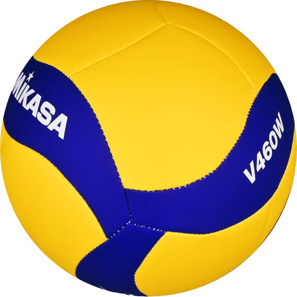 ミカサ MIKASA バレー4号レクリエーション縫い ブルー×イエロー ボール 学校体育用品 学校行事 球技大会 休み時間 自主練 屋内競技 体育館 練習 トレーニング スポーツ大会  V460W　バレーボール 　レジャーボール4号縫いバレ...