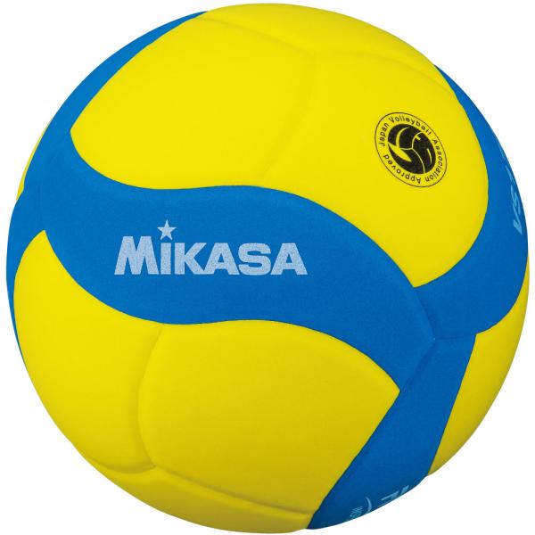 ミカサ MIKASA FIVB公認スマイルバレー5号  VS170WYBL　バレーボール 　EVA素材の発泡度合いと鮮やかな色合いの性質を利用し、見た目に柔らかさを感じられるデザインと、優しい手ざわり。やわらかくても丸さを保ち、軽量で弾みの...