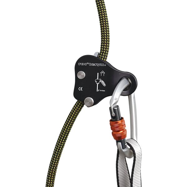 ロックテリクス rocteryx シンプルアセンダー  RTASD1123 BK　アウトドア　小型のロープ登高器。緊急時の脱出やロープダウンしすぎて登り返す場合に役にたちます。  爆買