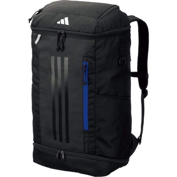 アディダス adidas ボール用デイパック 40L 黒色 青色 ブラック ブライトロイヤル リュック リュックサック 通学 部活 サッカー バレーボール 中学生 高校生 大学生 通勤  ADP48BKB　サッカー　40リットル容量のボール...
