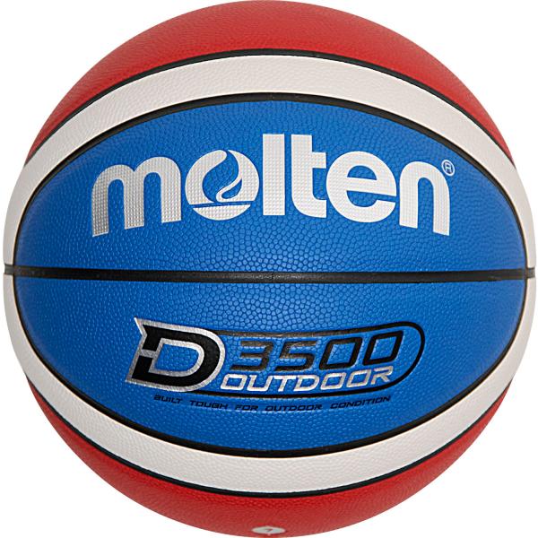 モルテン molten D3500 バスケットボール 7号球 オレンジ×ホワイト×ブルー 中学生以上男子 高耐摩耗性 アウトドア環境 部活 練習 トレーニング クラブ活動 チーム 試合  B7D35002C　バスケット　摩耗に強く柔らかい人...