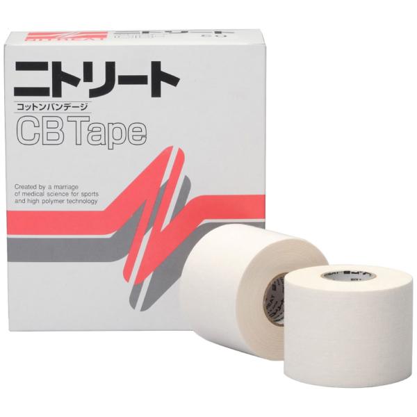 ニトリート NITREAT CBテープ 50mm×12m 6巻  CB50　信頼と実績のスポーツテープ、綿粘着包帯