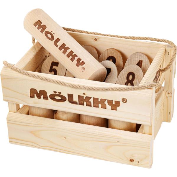 ニチヨー NICHIYO モルック棒基本セット【日本正規品】  MOLS　年齢や運動神経に関わらず誰でもできるスポーツ、それが[モルック]です。スキットル 12 本とモルック棒が入った基本的セット。フィンランド TACTIC 社製・日本正規品。