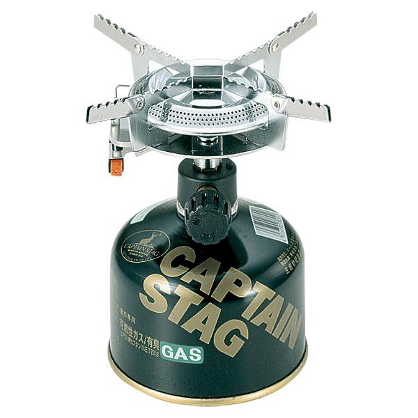 キャプテンスタッグ CAPTAIN STAG オーリック 小型ガスバーナーコンロ 圧電点火装置付 ケース付  M-7900 キャンプ 山登り  M7900　アウトドア　開閉式ゴトクで、折りたたんでコンパクト収納。